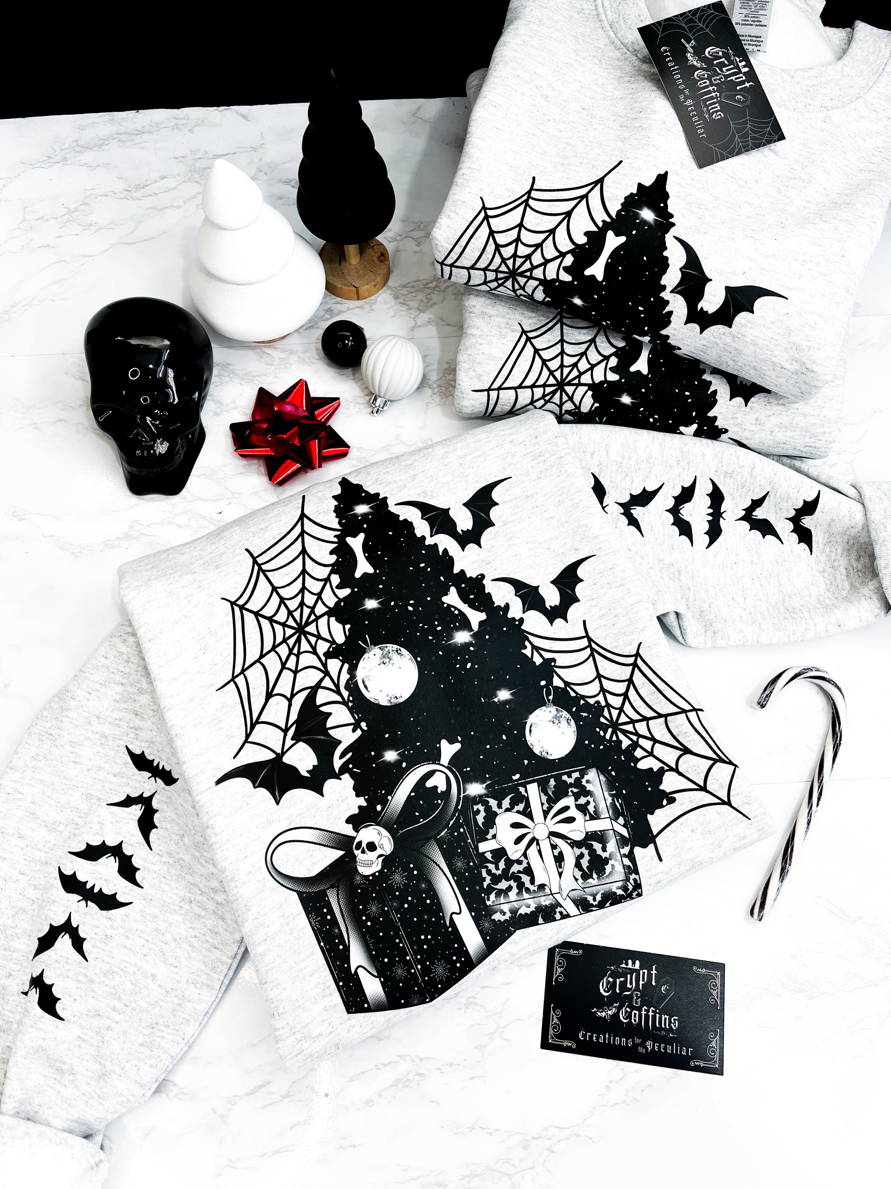 Gothmas | Ash Gray Crewneck Sweater – Crypt and Coffins