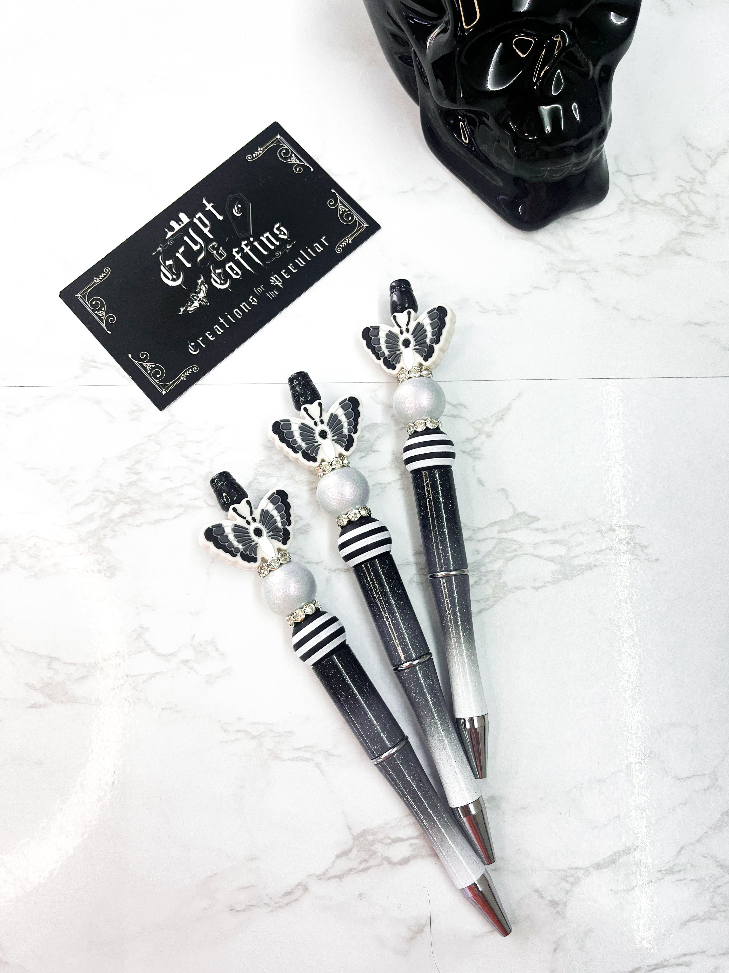 Goth Moth | Beaded Pen – Crypt and Coffins